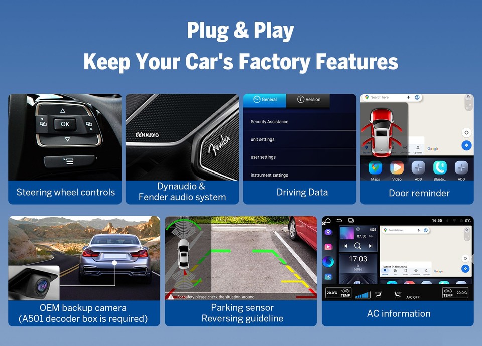 9" CarPlay Android Auto Car Stereo Radio Sat Nav Head Unit for VW Polo ...