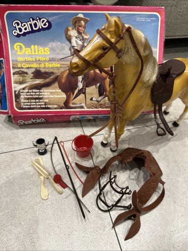 Barbie Dallas Western Horse with Poseable Legs Includes Box, 2 Tack ...