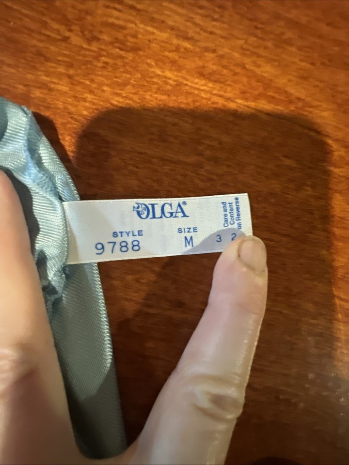 Olga Light Teal Robe Full Length Belt Medium Lace Detail | eBay