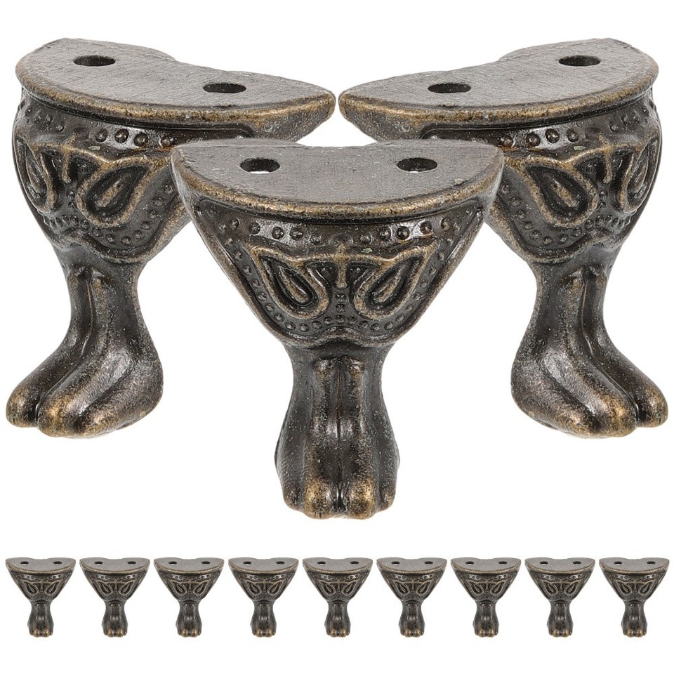 12 Pcs Decorative Foot Hardware Accessories Wood Case Edge Protector ...