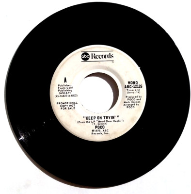 POCO - Keep On Tryin - Vinyl 45rpm 1975 ABC-12126 PROMO | eBay