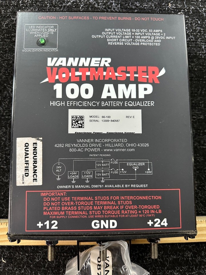 Vanner Inc. Voltmaster 100 Amp High Efficiency Battery Equalizer 66-100 ...