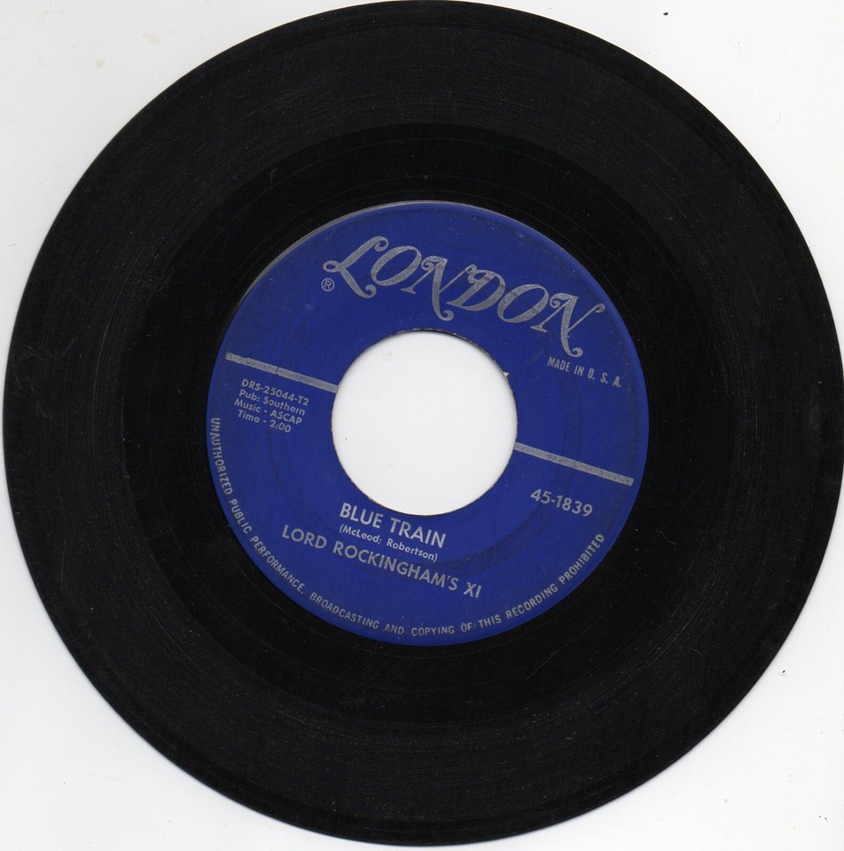 Lord Rockingham's XI Hoot's Mon Blue Train 7" US 1958 Stock Pop Rock ...