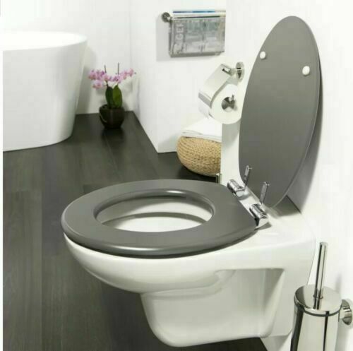 LUXURY DIAMANTE WOODEN MDF WC TOILET SEAT OR SHOWER CURTAIN WITH HOOKS ...