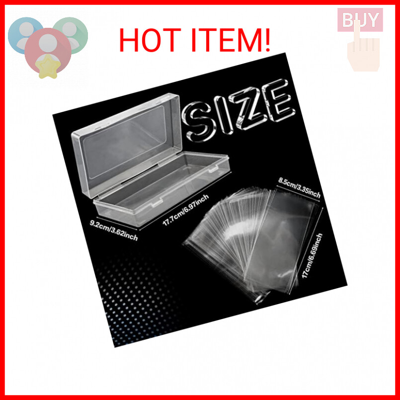 200 Pcs Dollar Bill Holder with Storage Case Plastic Paper Money ...