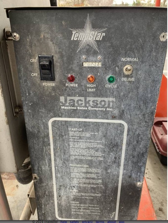 Jackson Tempstar Commercial Dish Washer Machine | eBay