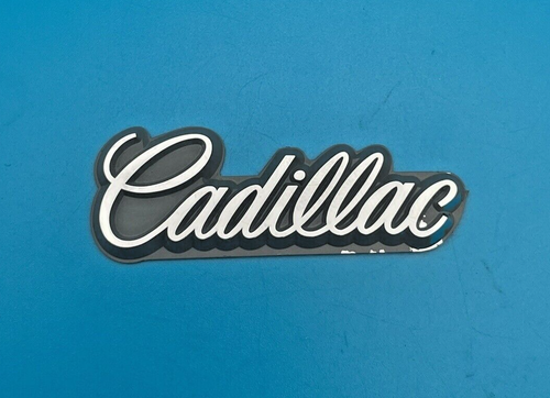Cadillac Dash Glove Box Emblem Badge Script Black And Chrome 1.75'' OEM ...