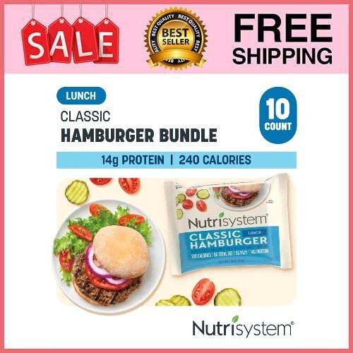 Nutrisystem High Protein Classic Beef Hamburgers, Frozen, 14g of ...
