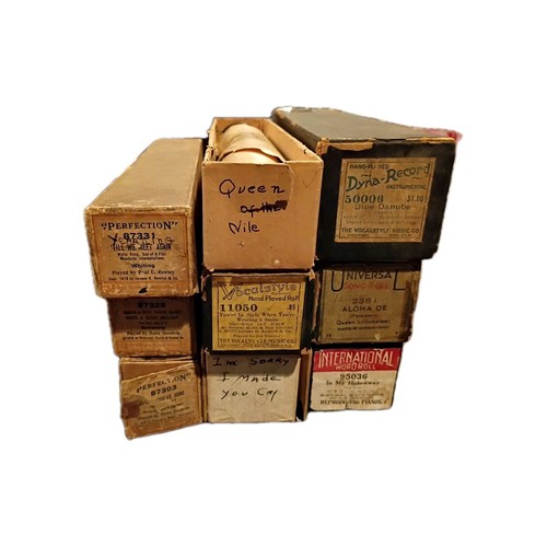 Player Piano Lot of 9 Vintage Perfection Universal Word Music Rolls | eBay