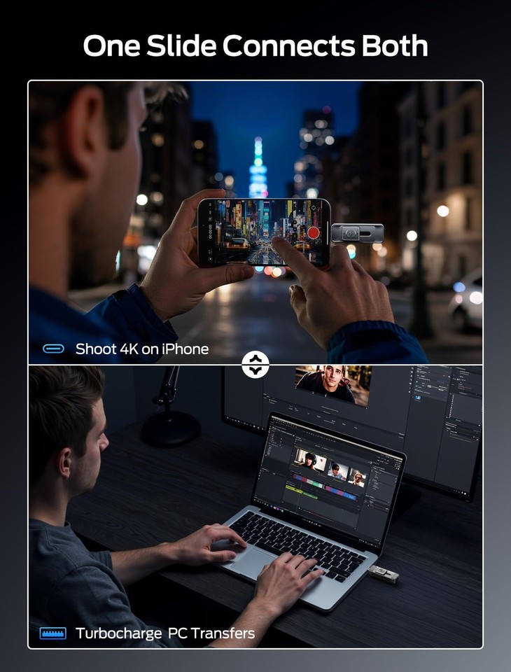 MOVE SPEED 1TB Solid State Drives with Dual Ports Push-Pull Design ...