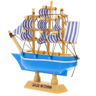 Mediterranean Style Boat Model Sailing Decorative Sailboat Desktop ...