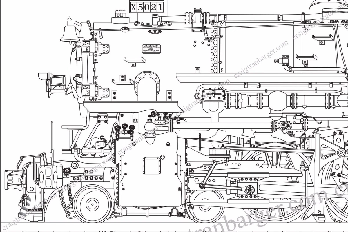 Alco Steam Locomotive Drawings