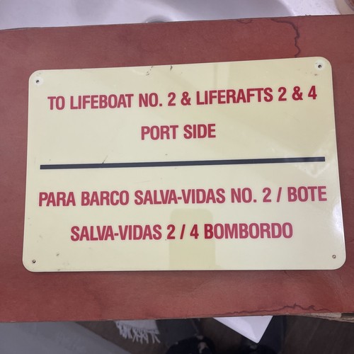 Vintage Authentic Nautical Ship’s Lifeboat Sign 12” x 8” | eBay