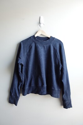 Lululemon Women's Blue Crewneck Pullover Acid Wash Sweater Size 10 | eBay