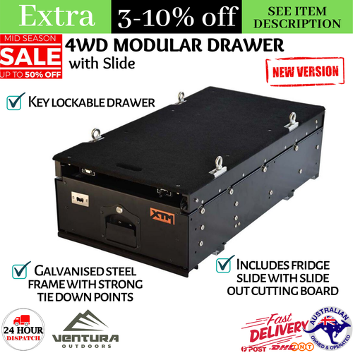 XTM 4WD Modular Drawer with Slide Vehicle Caravan Tough Lockable ...
