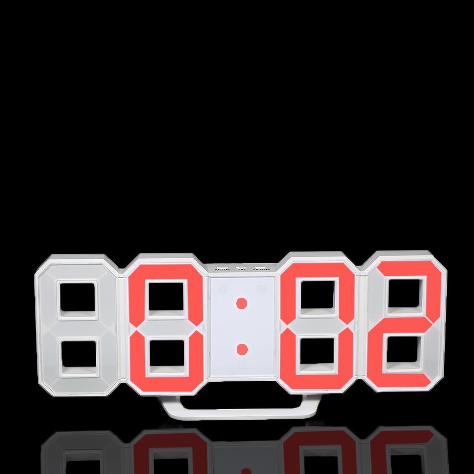 BIG NUMBERS LED Digital Alarm Clock Electronic Desk Table Watch Large ...