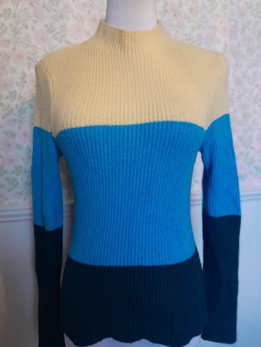 Myer Miss Shop Block Colour High Neck Pull Over Size Small As New ...
