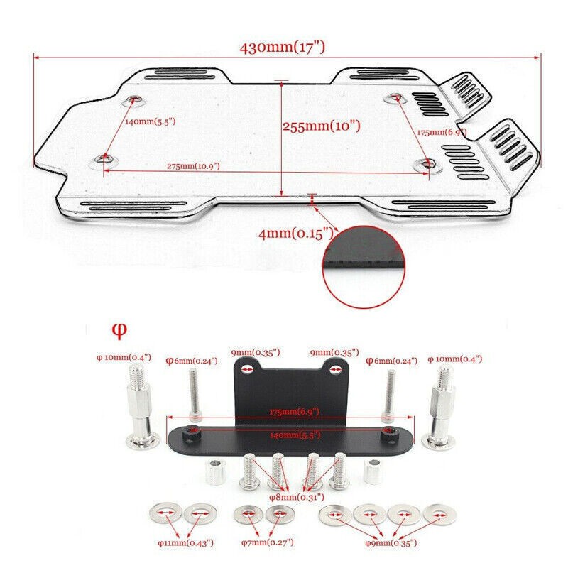 1x Skid Plate Engine Protective Cover Chassis Under Guard Fits BMW R18 ...
