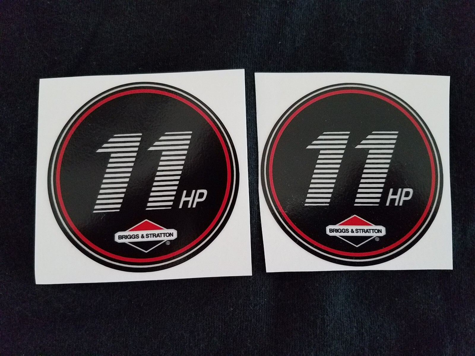 (2) Briggs & Stratton 11HP Engine Minibike Gokart Tractor Recoil Decals ...