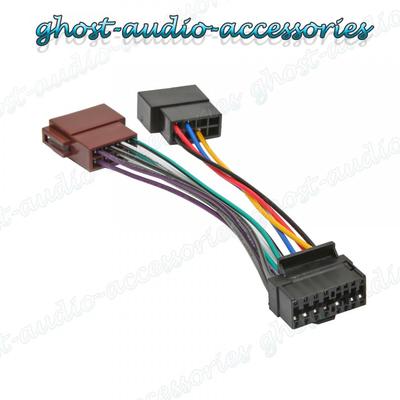 JVC 16 Pin Car Stereo Radio ISO Wiring Harness Connector Adaptor Cable ...