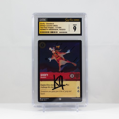 Disney Lorcana Goofy - Daredevil #111 Kenneth Anderson Auto CGC 9 Mint ...