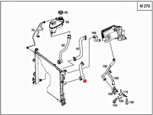 Genuine MERCEDES BBDC W242 C117 W176 X117 Coolant hose 2465010182 | eBay