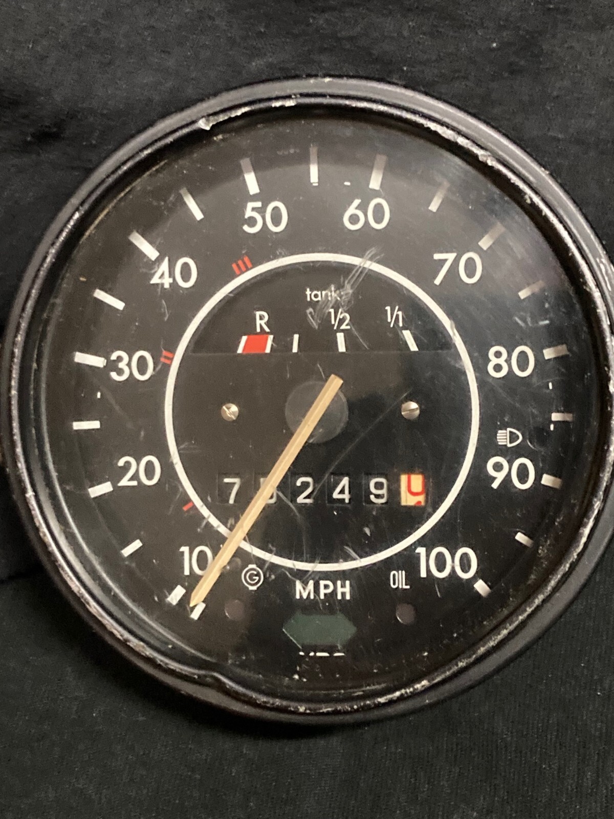 Vintage VW Volkswagen Bug Beetle Ghia Type 1 Speedometer Fuel Odometer ...