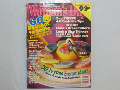 Woman's Day April 21 1992 Easter Ideas Zap Stress Reasons to Smile M1 ...