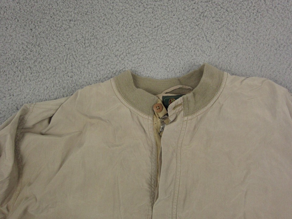 Vintage Bobby Jones Jacket Mens Extra Large XL Brown 100% Silk Pullover ...