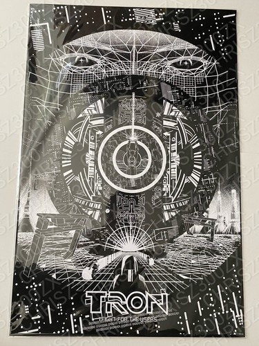 Tron Chris Thornley Raid71 B&W Movie Poster Screen Print 24x36 2/50 ...