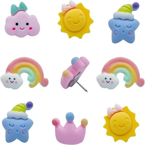 Sun Push Pins Cloud Decorative Drawing Pins Binding Supplies Bulletin ...