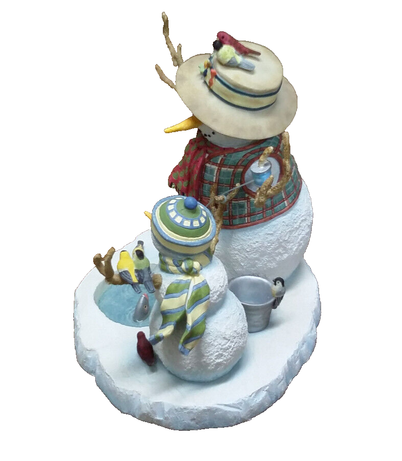 Lenox Lynn Bywaters Fishing with Grandpa Snowman Figurine in Box | eBay