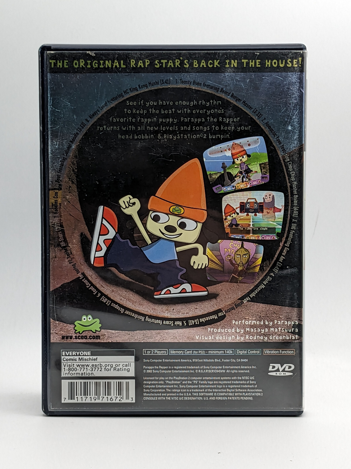 PaRappa the Rapper 2 PS2 Original Case and Artwork ONLY AUTHENTIC NO ...