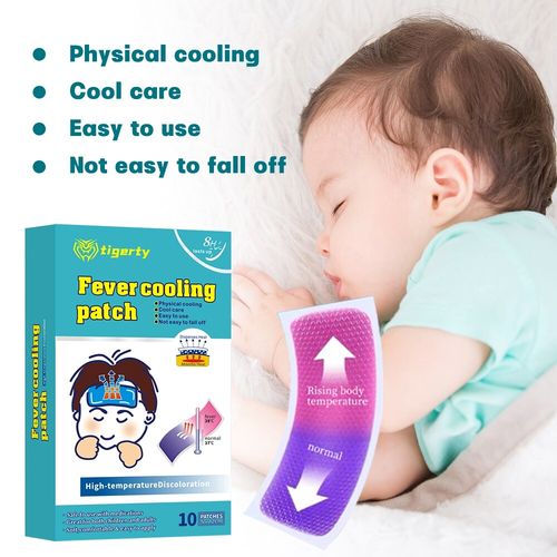 10pcs Kids Fever Cooling Patches Pediatric Temperature Relief Non ...