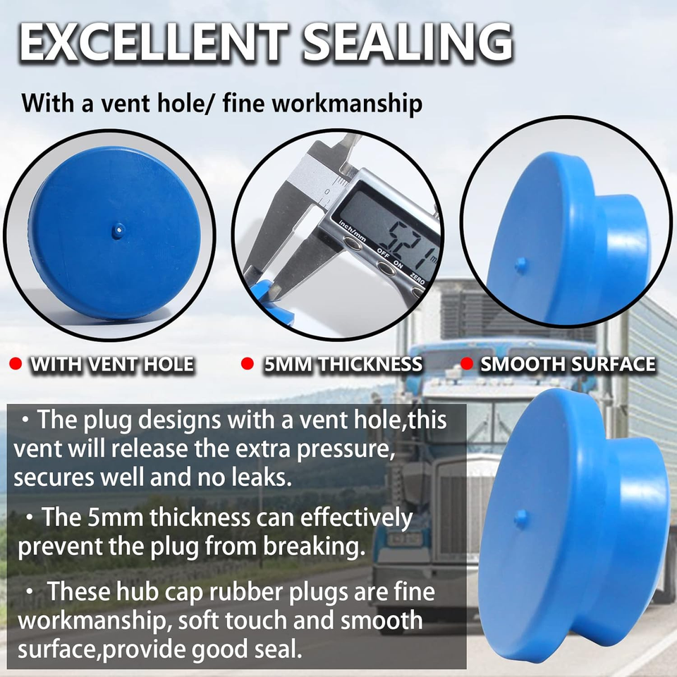 5Pcs Hub Seal Cap Rubber Plugs 1-1/8" Wheel Replaces Semi Truck Trailer ...