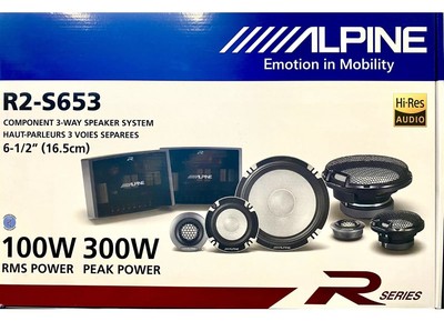 Alpine R2-S653 6.5" 3-Way Type R 3 Way Component Speaker System ...