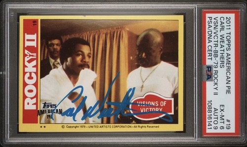 CARL WEATHERS ~ Signed 1979 Topps ROCKY II Card PSA/DNA Auto 9 American ...