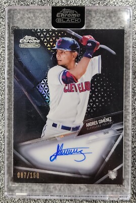 Andres Gimenez 2021 Topps Chrome Black Encased Auto /150 CBA-AG | eBay
