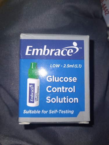 Embrace (Blood Glucose Control Solution) Diabetic Testing - 2.5ml New ...