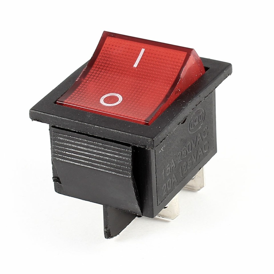 AC 250V/15A 125V/20A Dual Pole Single Throw I/O Rocker Switch | eBay