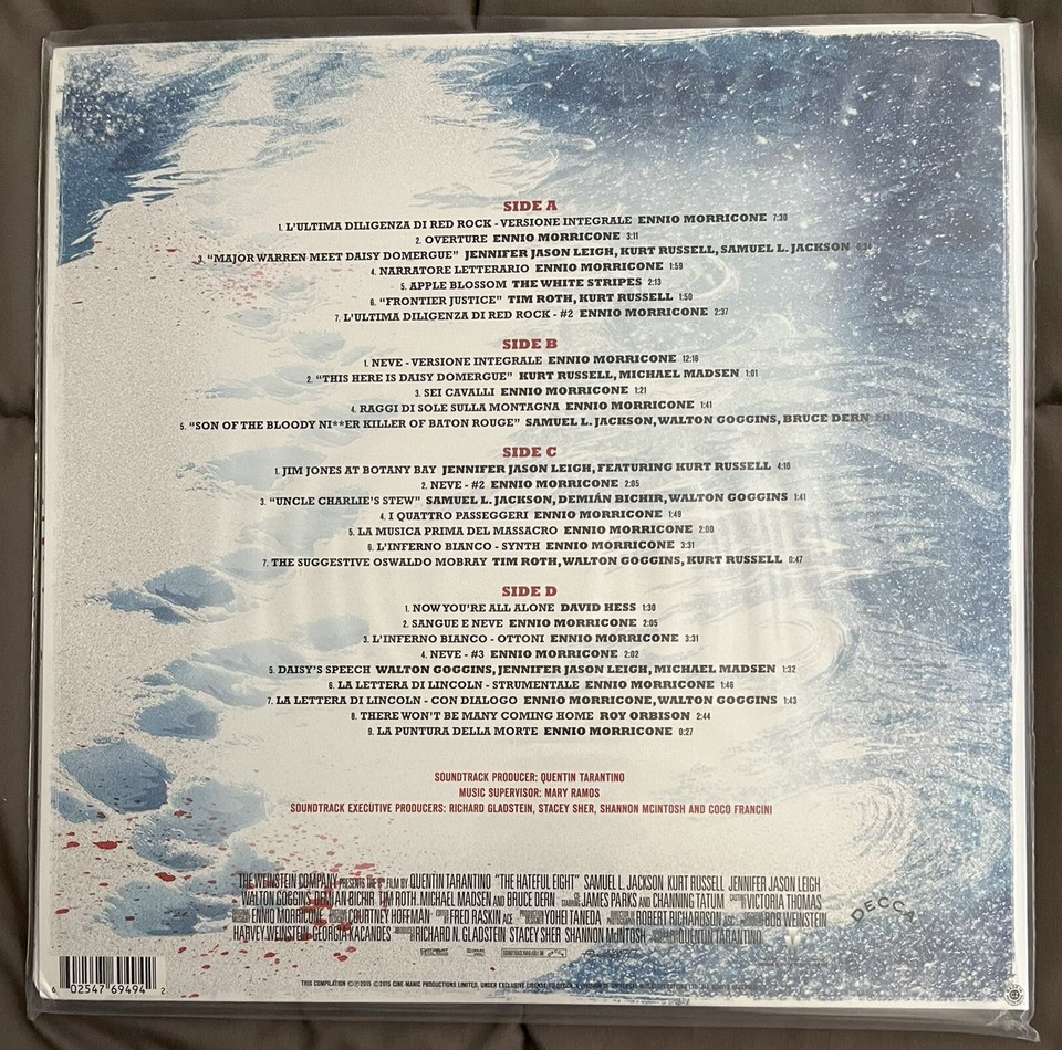 Ennio Morricone ‎– Quentin Tarantino's The H8ful Eight 2LP GATEFOLD | eBay