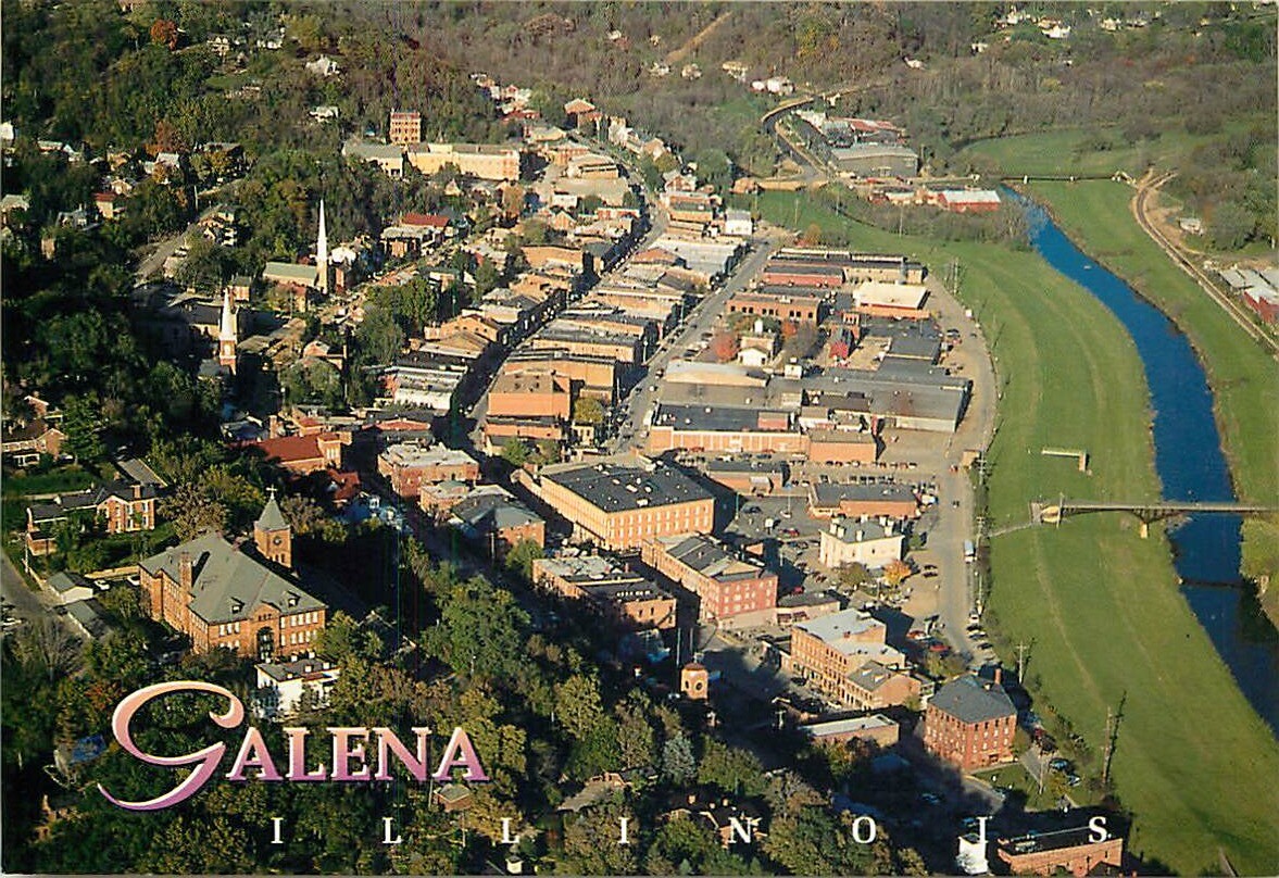 Postcard Aerial View Of Galena Illinois Ebay