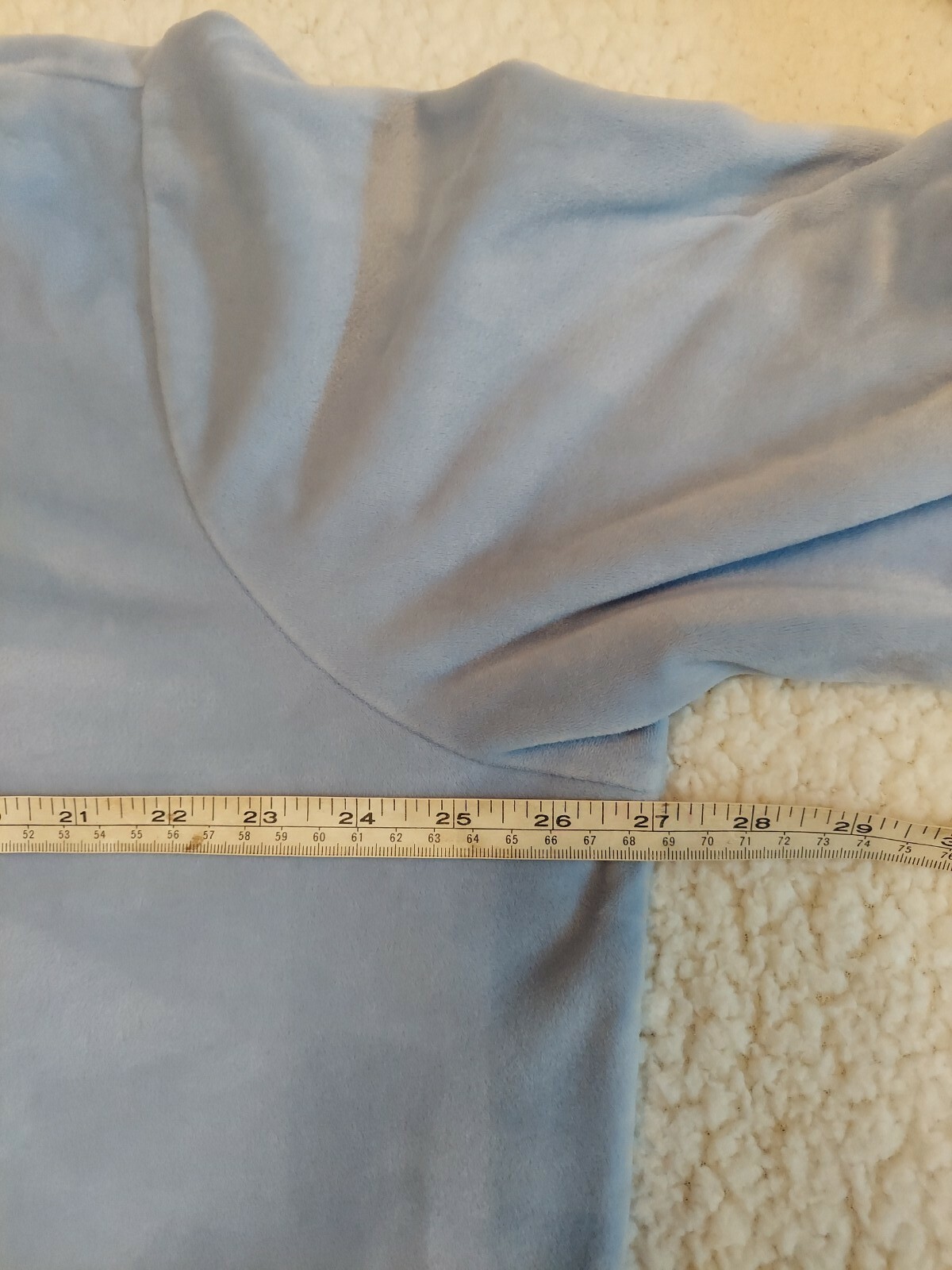 Adonna Sleepwear Women Blue Velour Full Zipper Soft Long Robe Casual ...