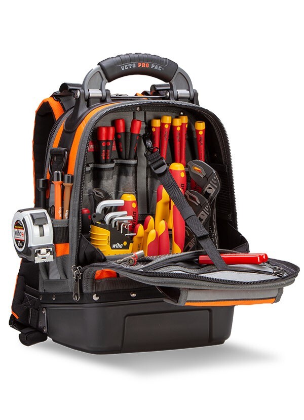 Veto Pro Pac Tech Pac Mc Hi Viz Orange Small Tool Backpack | eBay