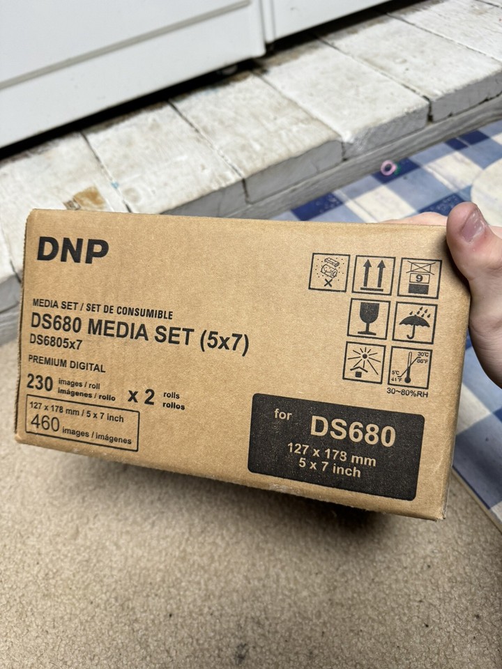 DNP DS680 media set (5x7) 2 Rolls of Paper And Ribbon Images 230 x2 ...