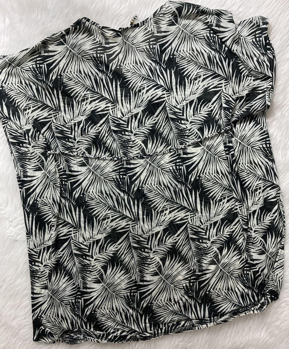 H&M Swimsuit Beach Cover Up~Palm Tree Knit Tunic Pull over Top~JRS ...