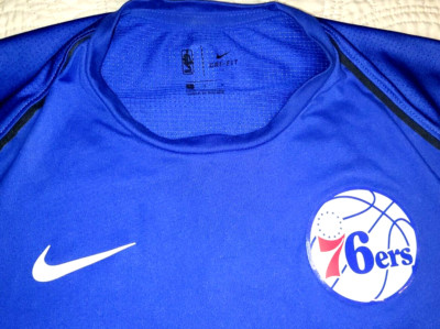 NEW NIKE, MEN'S LARGE, PHILADELPHIA 76ERS🏀NBA BLUE SHOOTING SHIRT, MSRP ...