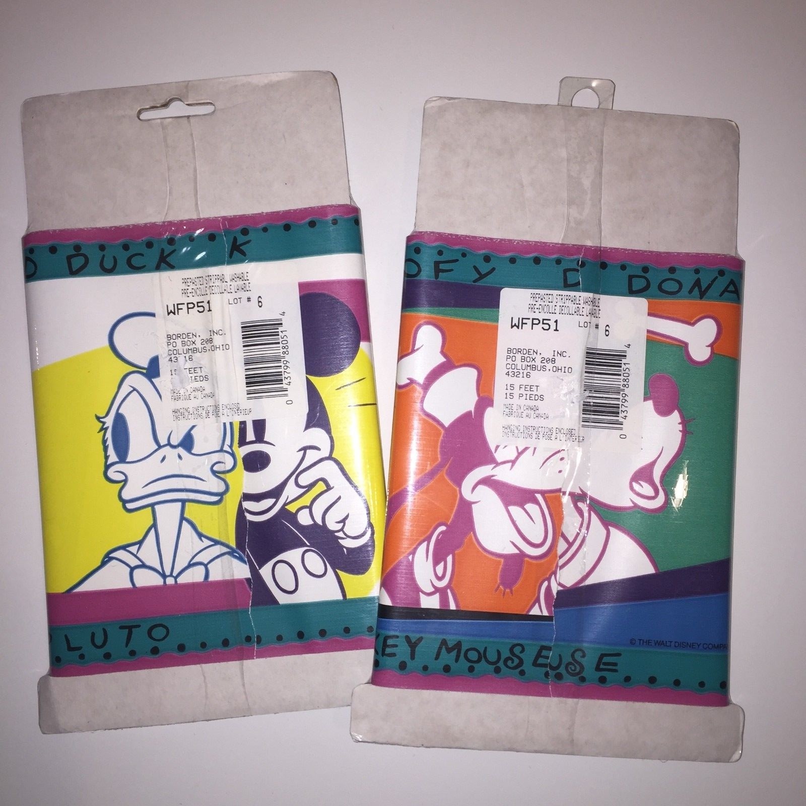 VTG Borden Mickey Mouse Friends Goofy Pluto Wall Border Decorative ...