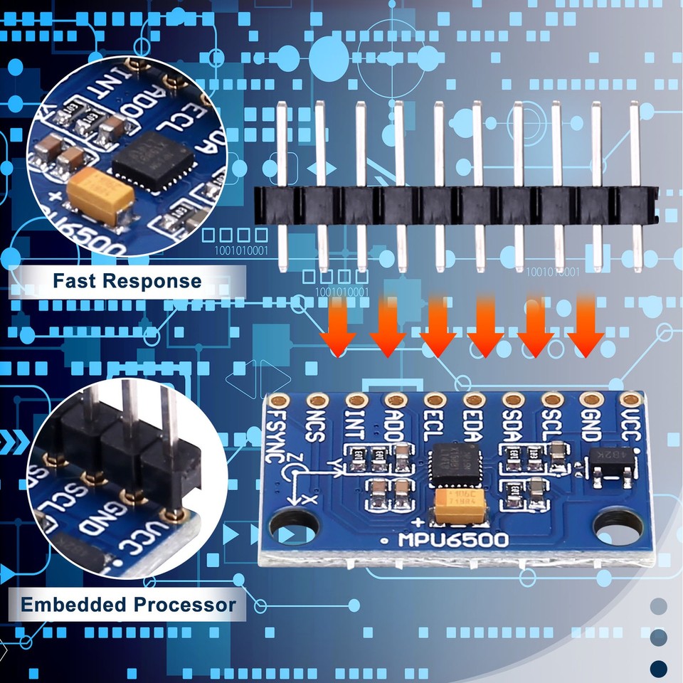 10Pcs MPU6500 Gyroscope Accelerometer Sensor Module 6- -6500 Sensor1212 ...