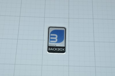 Powered by Backbox Linux Metal Decal Sticker Computer PC Laptop Badge ...